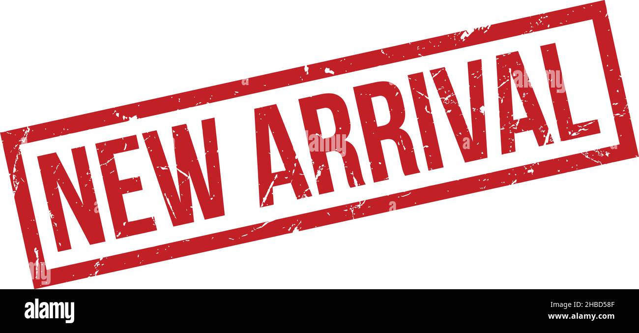 New Arrival Rubber Stamp. Red New Arrival Rubber Grunge Stamp Seal ...