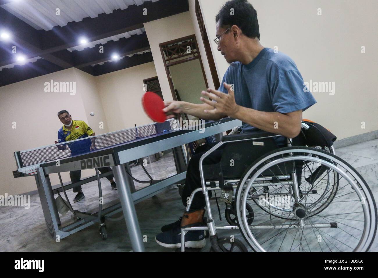 athletes with disabilities practice table tennis, Sunday 18 December ...