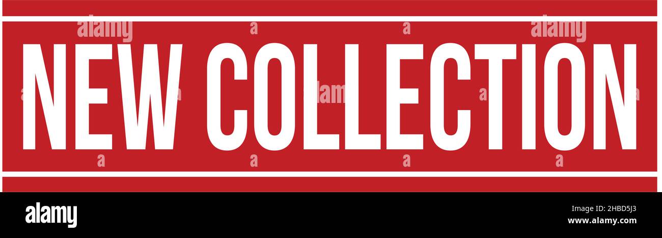 New Collection Rubber Stamp. Red New Collection Rubber Grunge Stamp ...