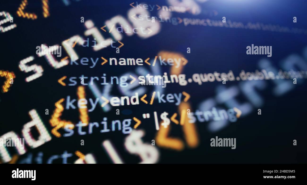 Software Developer Programming Code Abstract Computer Script Coding Programming Code Screen Of