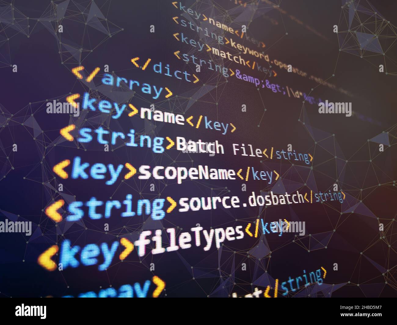 Monitor closeup of function source code. Abstract IT technology ... Monitor closeup of function source code. Abstract IT technology ...