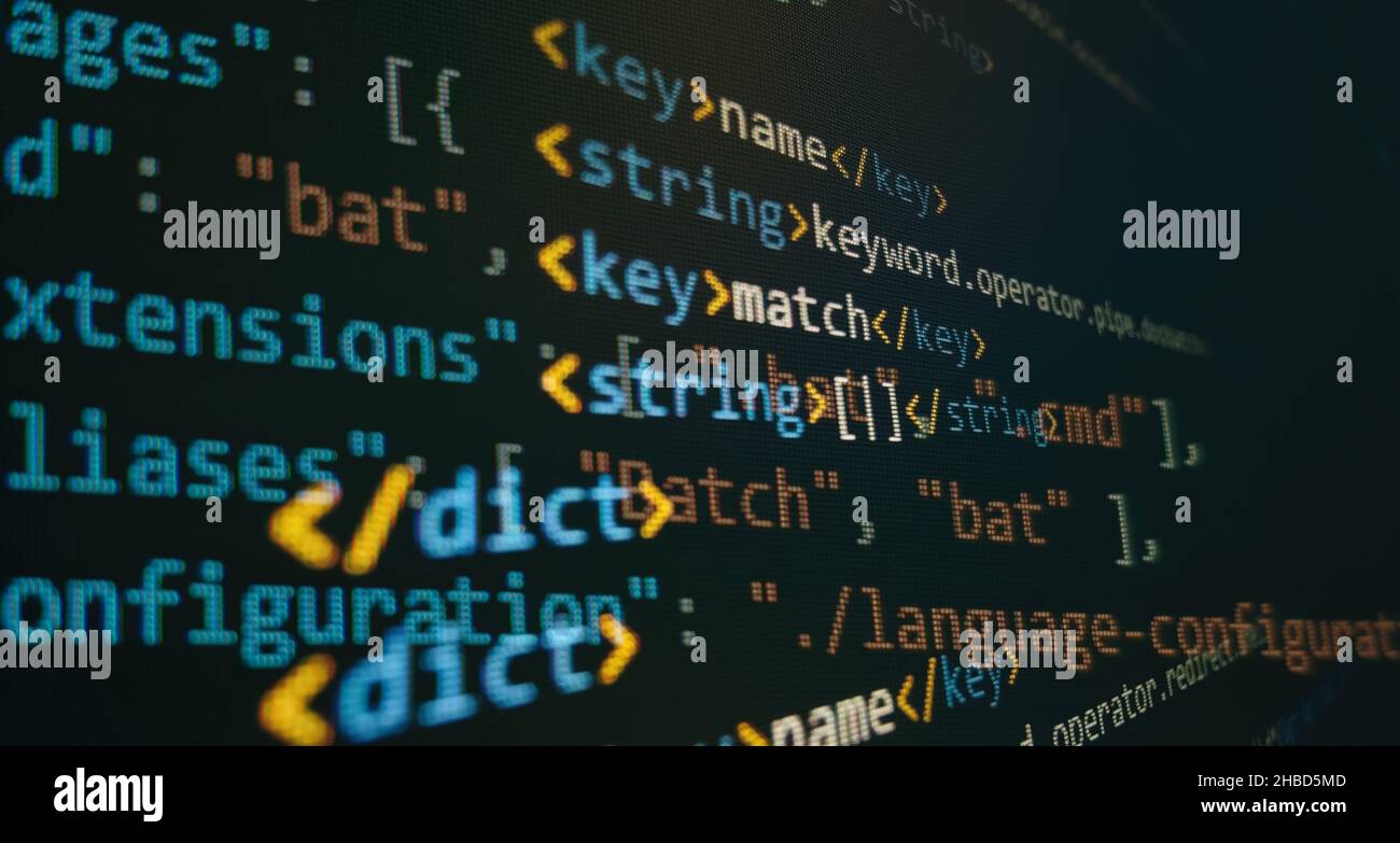 Software Developer Programming Code Abstract Computer Script Coding Programming Code Screen Of