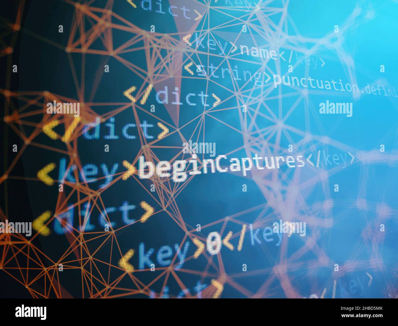 Seo Optimization Modern Tech Php Syntax Highlighted Writing Programming Functions On Laptop
