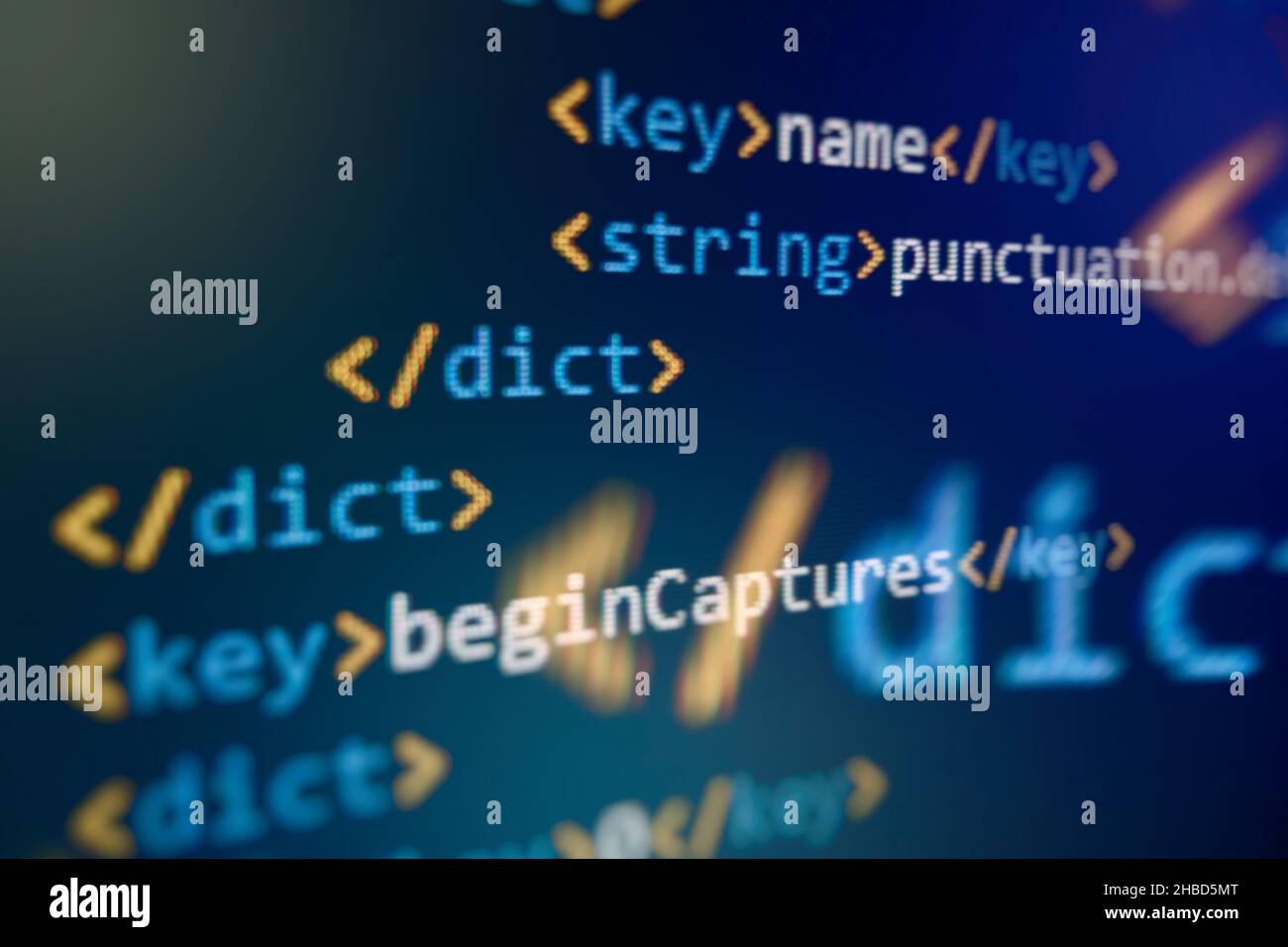Seo Optimization Modern Tech Php Syntax Highlighted Writing Programming Functions On Laptop