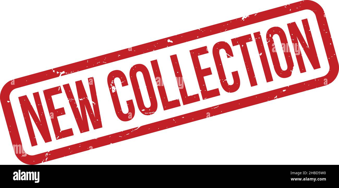 New Collection Rubber Stamp. Red New Collection Rubber Grunge Stamp ...