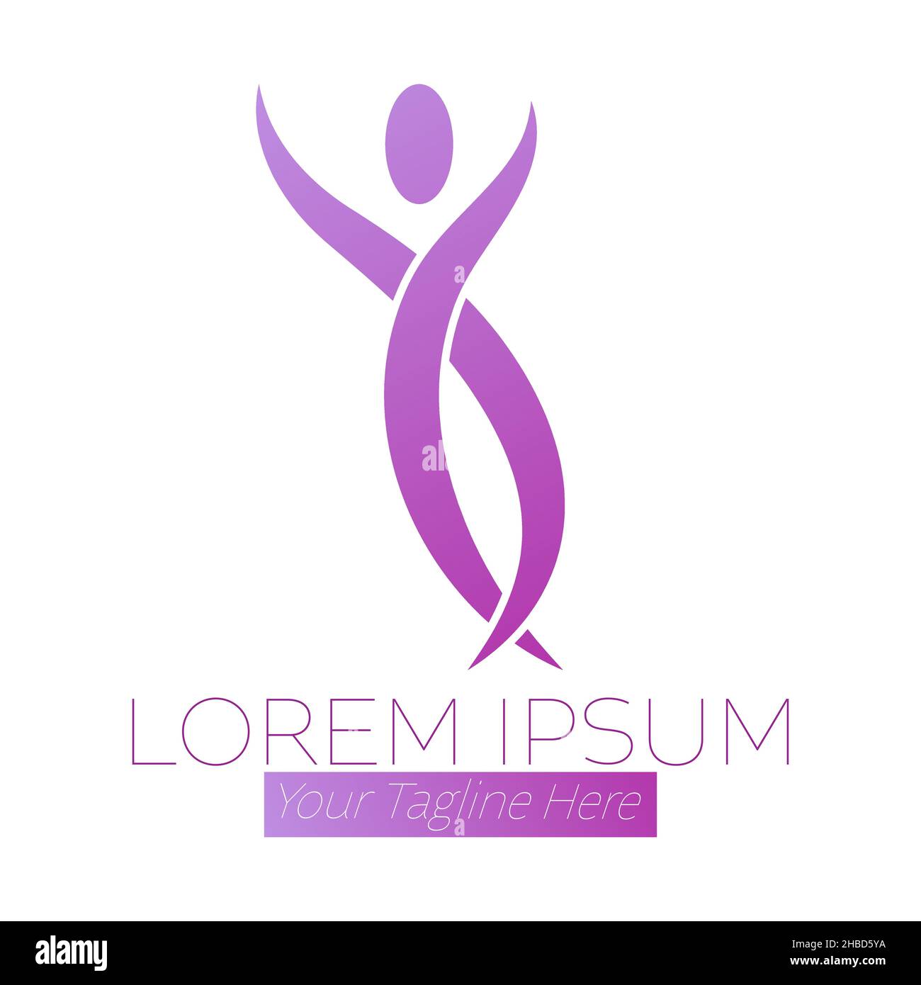 An abstract person for a social project, logo, emblem, or sports event ...