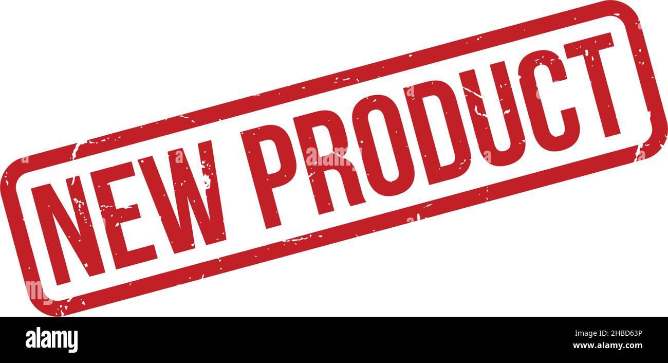 New Product Rubber Stamp. Red New Product Rubber Grunge Stamp Seal ...