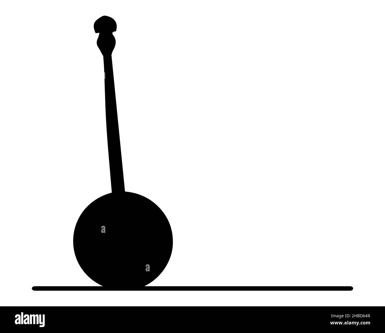 A typical bluegrass banjo silhouette musical abstract over a white ...