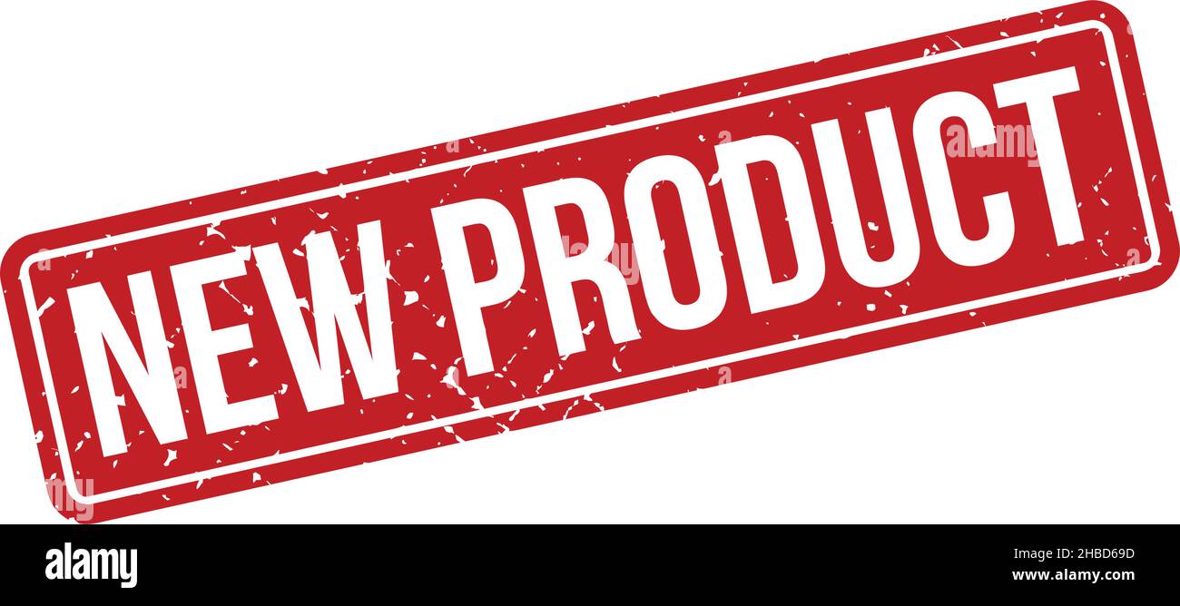 New Product Rubber Stamp. Red New Product Rubber Grunge Stamp Seal ...