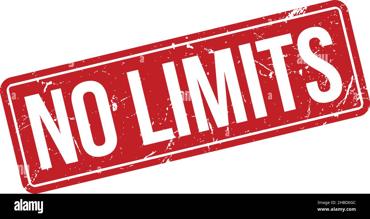No limits sign concept illustration Cut Out Stock Images & Pictures - Alamy