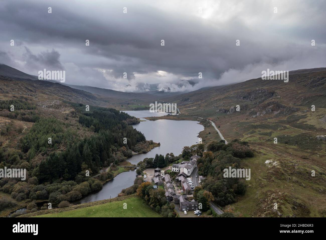 Aerial view snowdon hi-res stock photography and images - Alamy