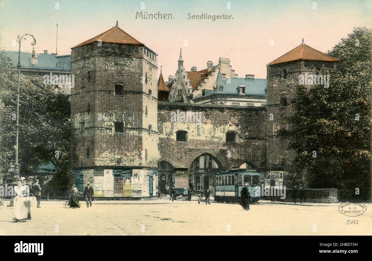 Munich: Sendlinger Tor , (postcard, ), München: Sendlinger Tor Stock ...