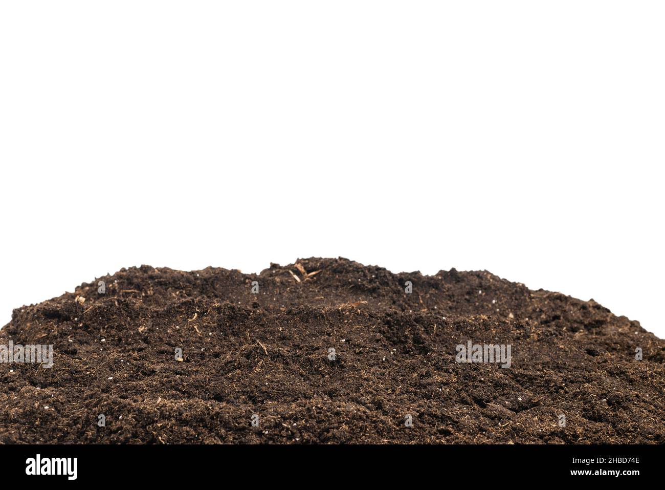 Soil for plant isolated on white background. Soil pattern Stock Photo ...