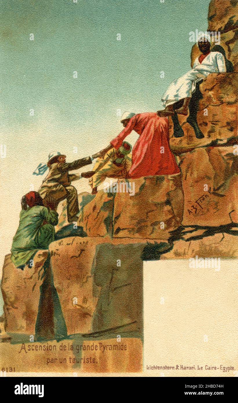 Climbing great pyramid egypt hi-res stock photography and images - Alamy