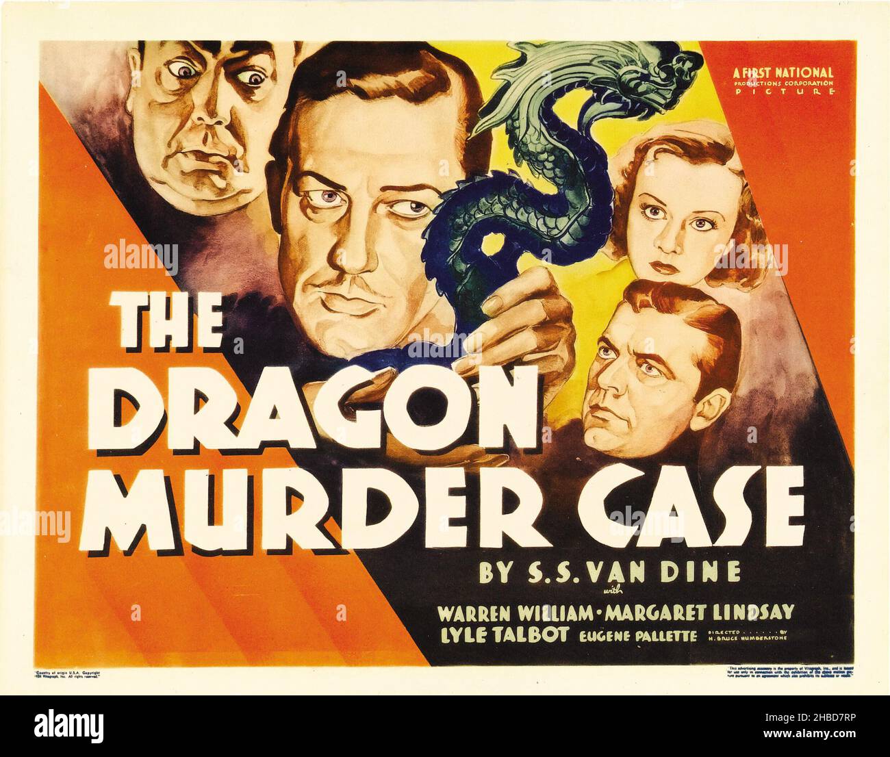 THE DRAGON MURDER CASE (1934), directed by H. BRUCE HUMBERSTONE. Credit ...