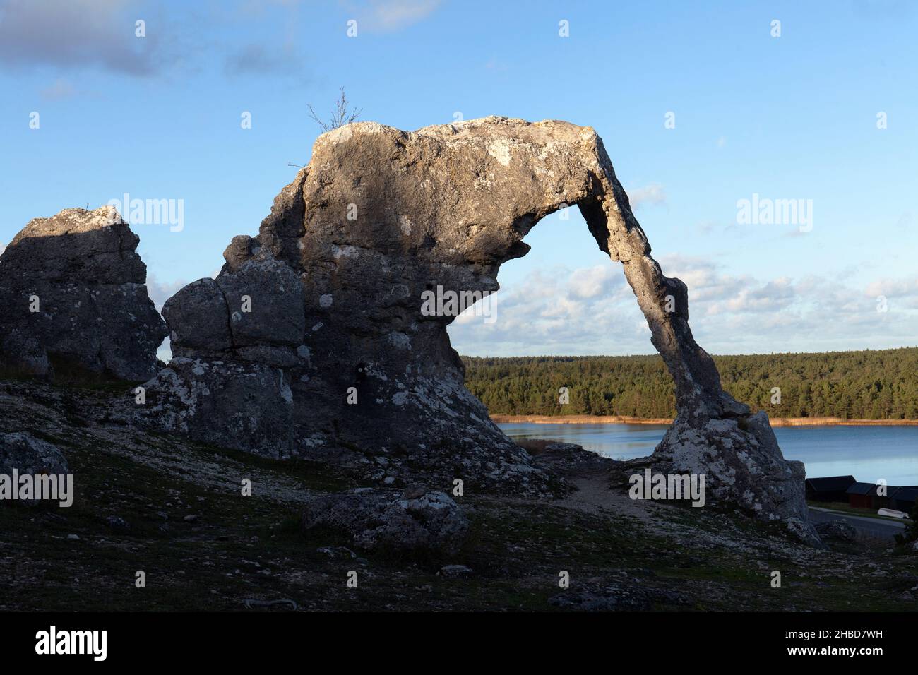 Gotland, Sweden. Famous limestones rauks by the Baltic Sea. Ancient ...