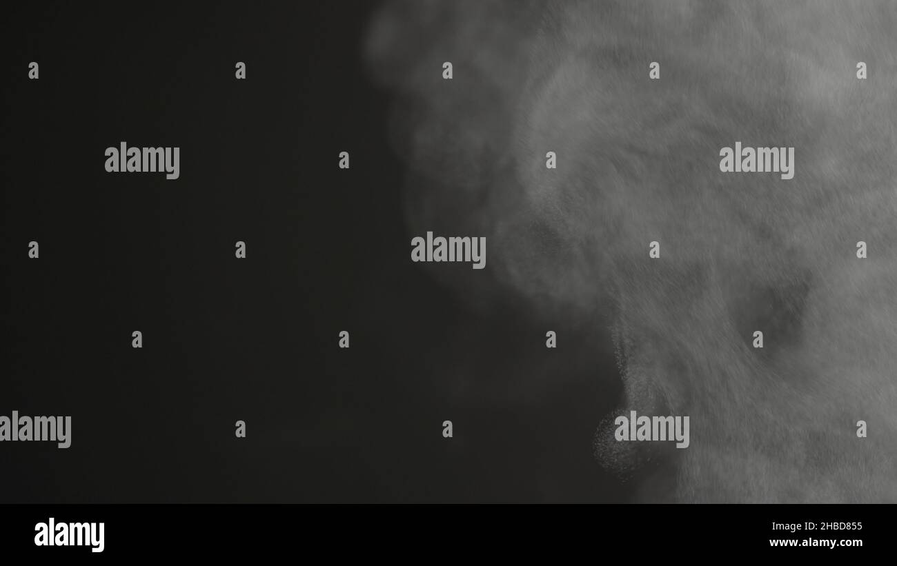 Steam rising over black background, wide photo Stock Photo - Alamy