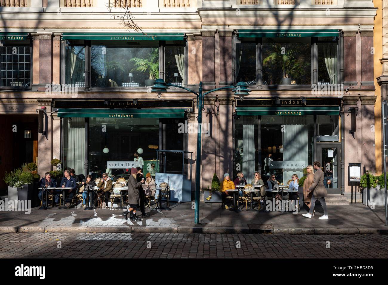 Cafe Strindberg on Pohjoisesplanadi in Helsinki, Finland Stock Photo ...