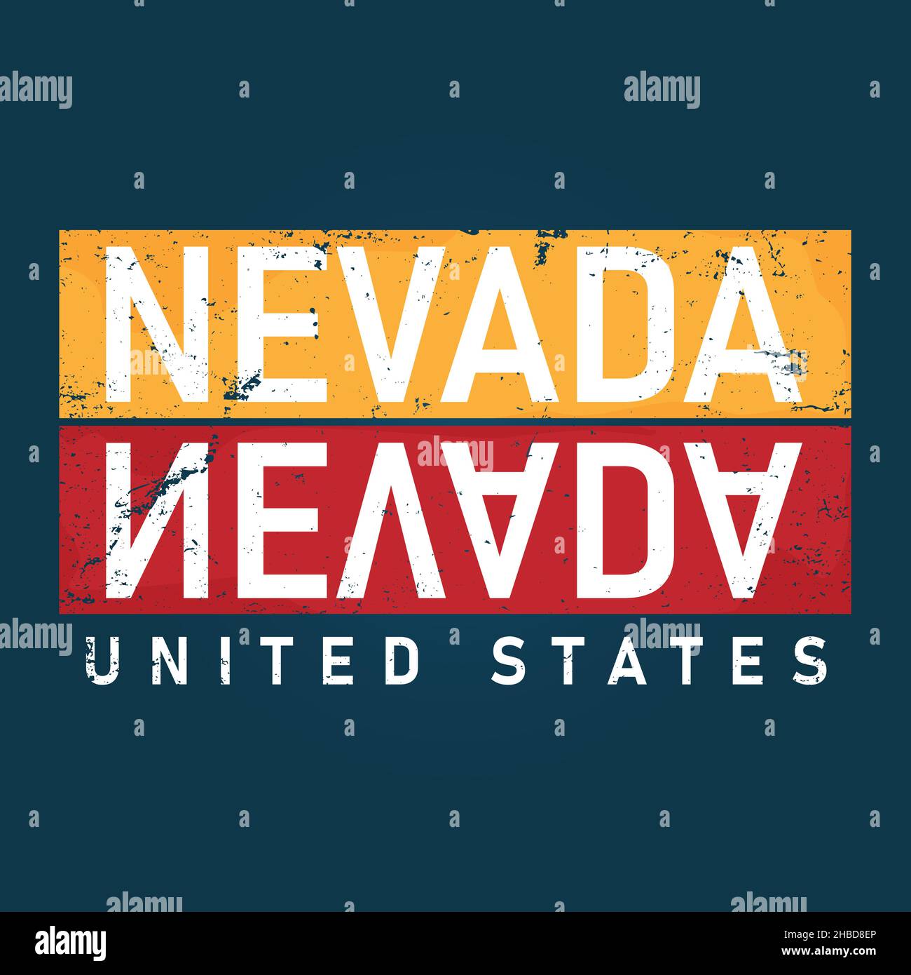 NEVADA graphic design, for t-shirt prints, vector illustration Stock ...