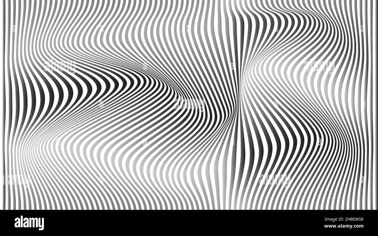 Distortion lines background. Distort stripes, abstract modern pattern ...