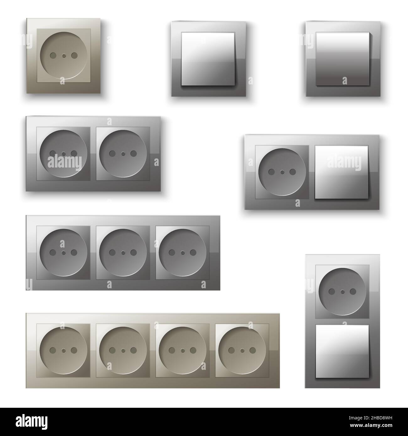 Schuko sockets Stock Vector Images - Alamy