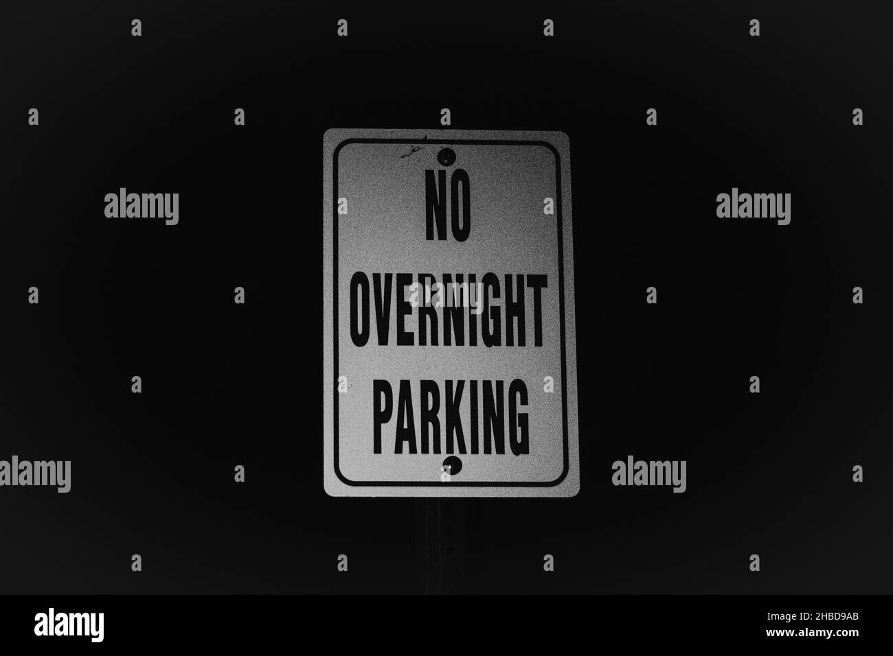 No overnight parking or camping Black and White Stock Photos & Images ...