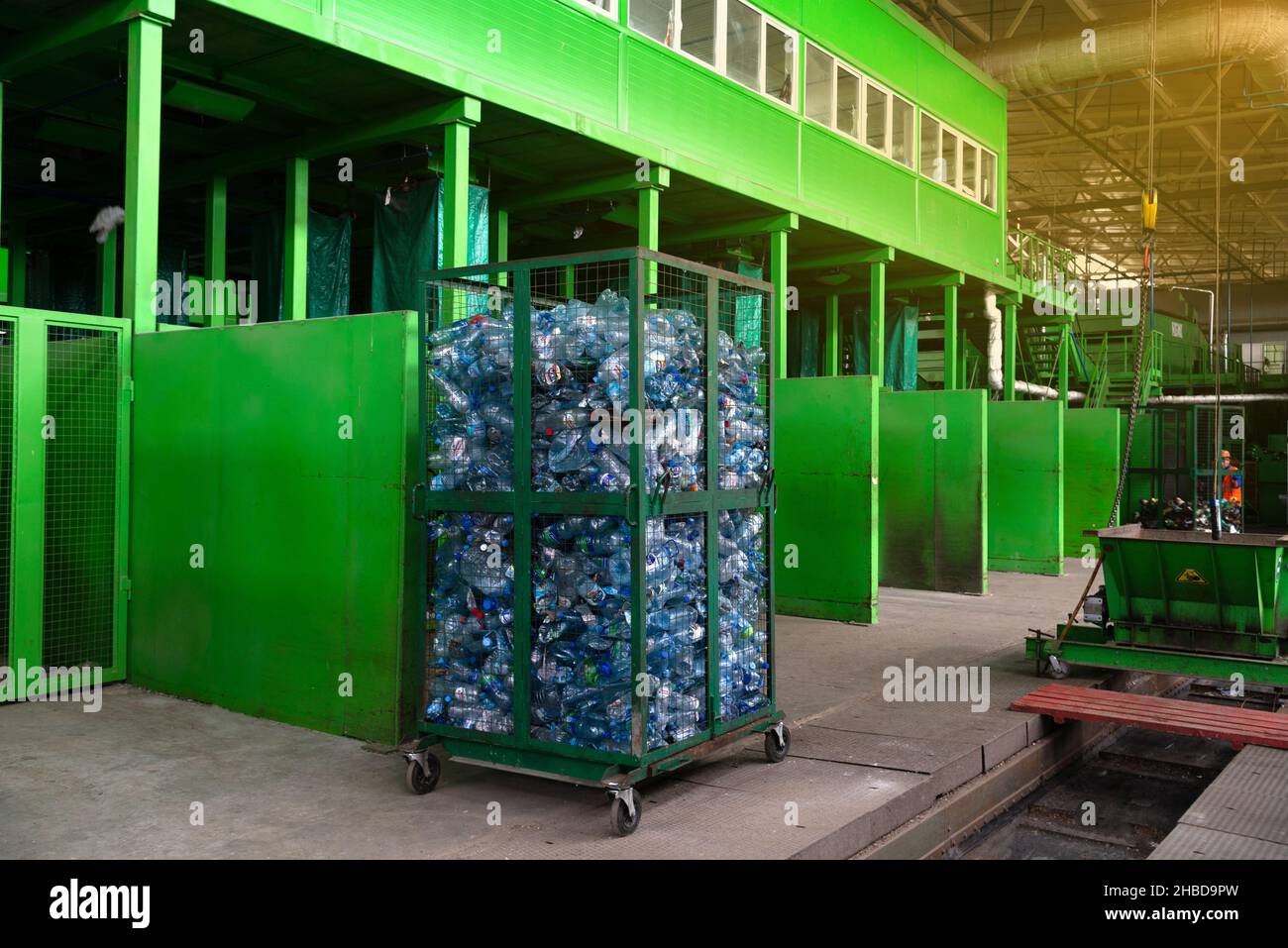 Minsk, Belarus -June 6, 2019 Waste processing plant. Technological ...