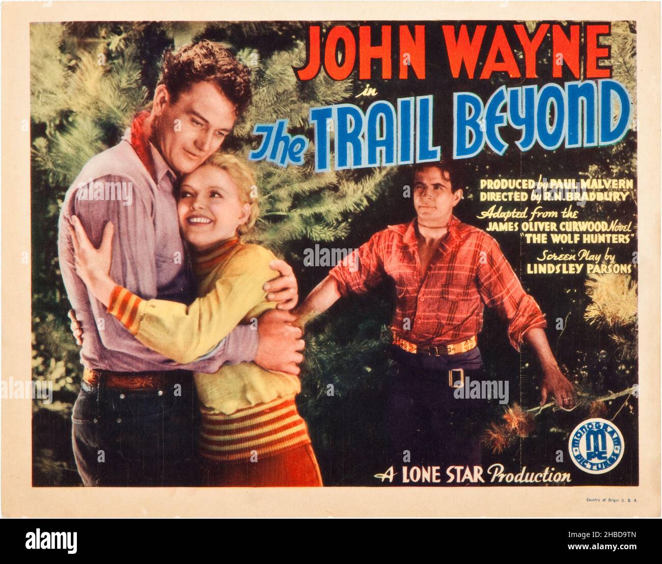 JOHN WAYNE, NOAH BEERY JR. and VERNA HILLIE in THE TRAIL BEYOND (1934 ...
