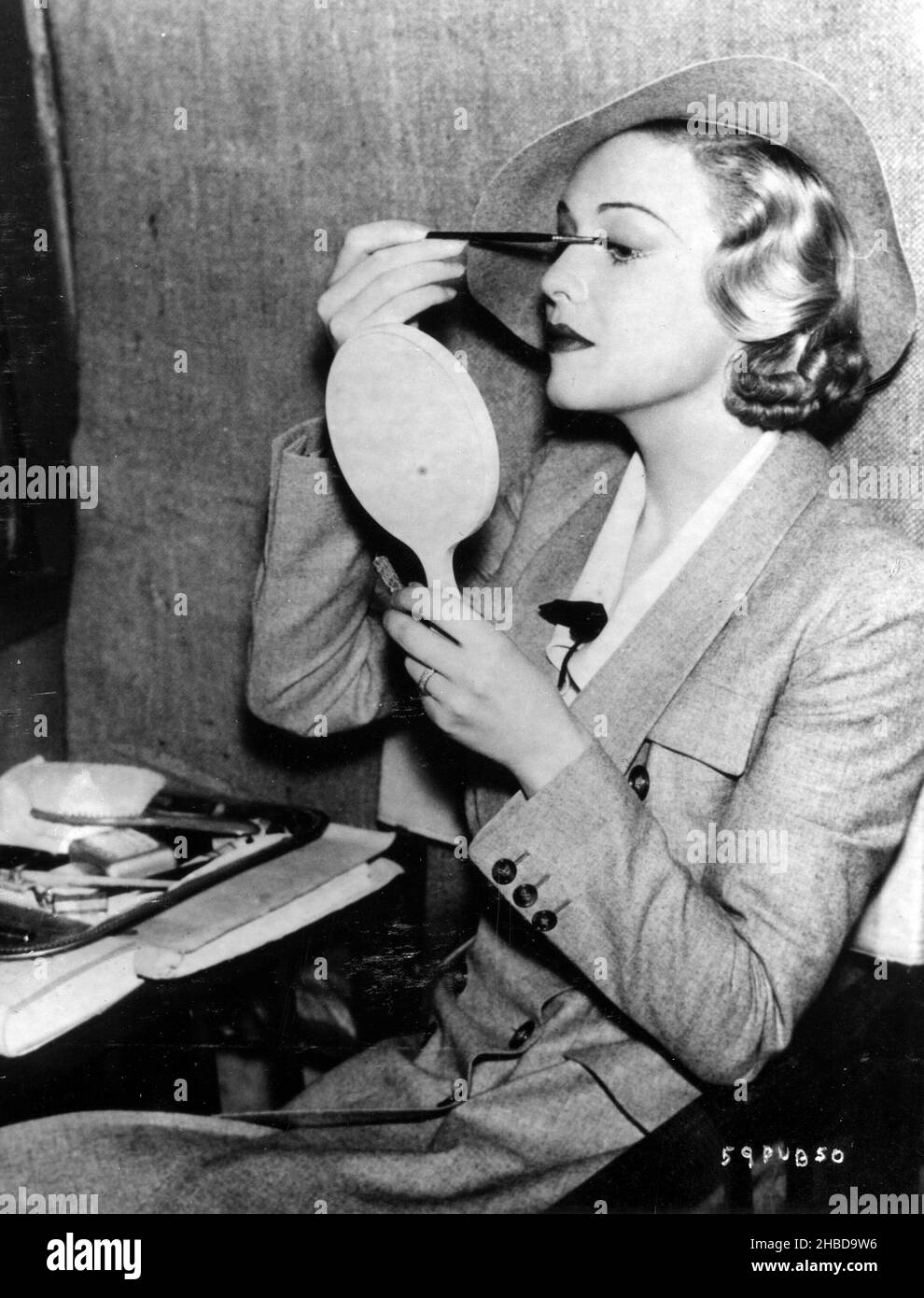 MADELEINE CARROLL in SECRET AGENT (1936), directed by ALFRED HITCHCOCK. Credit: GAUMONT-BRITISH ...