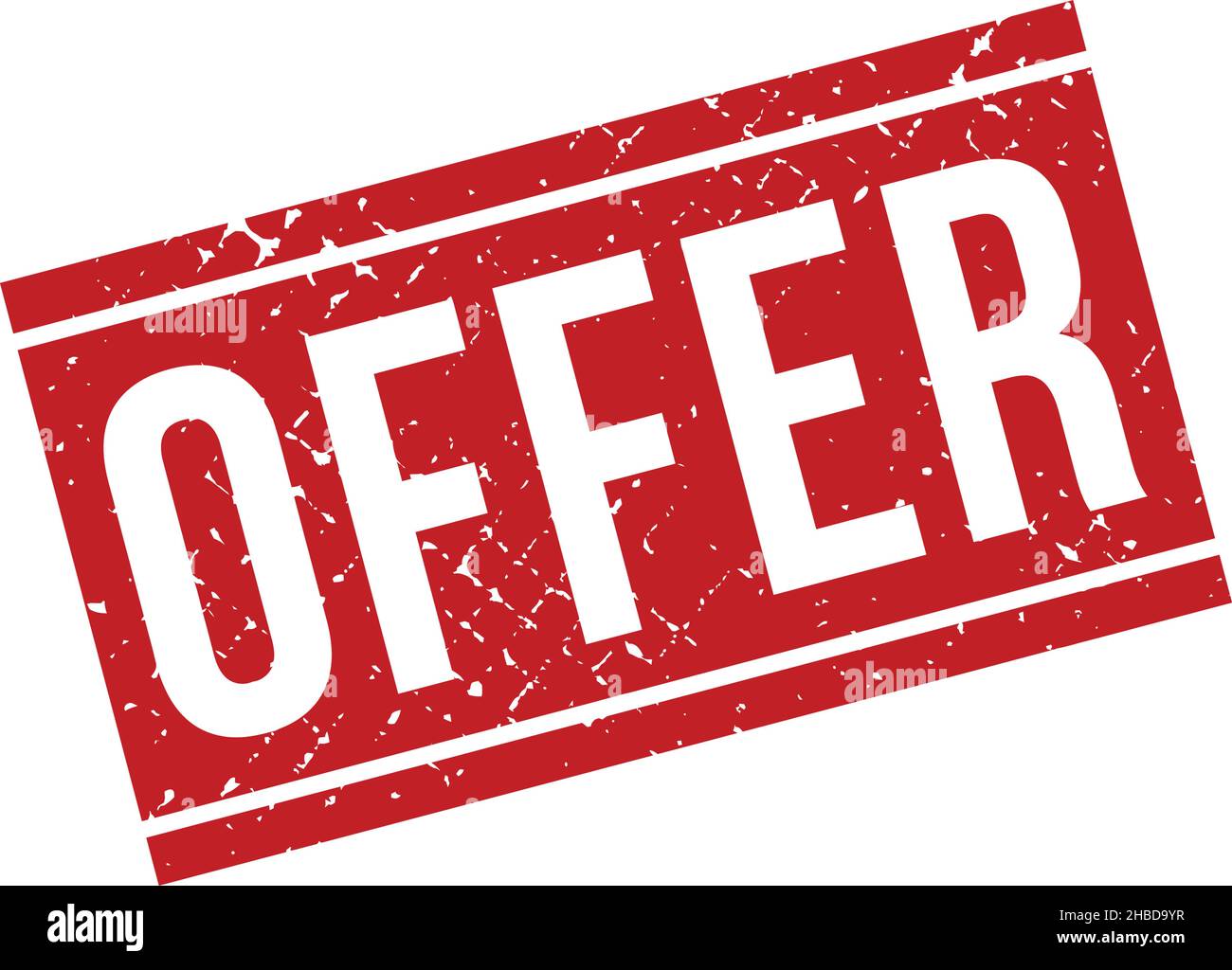 Offer Rubber Stamp. Red Offer Rubber Grunge Stamp Seal Vector ...