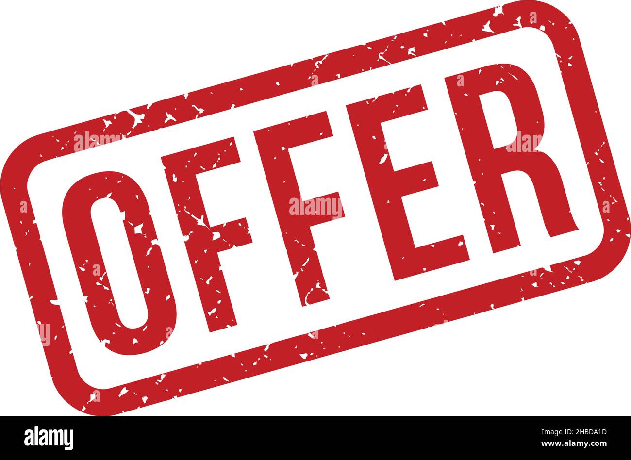 Offer Rubber Stamp. Red Offer Rubber Grunge Stamp Seal Vector ...