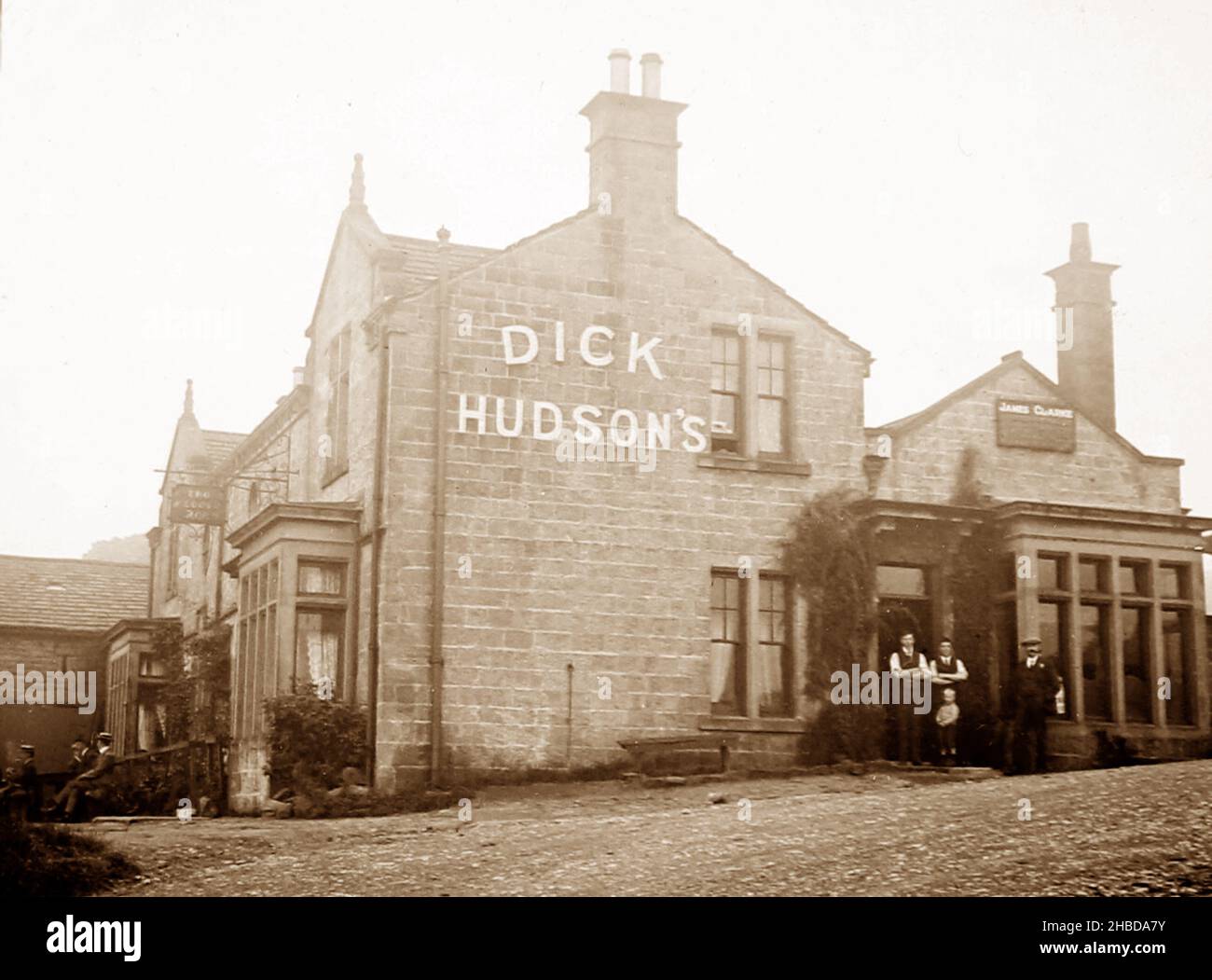 Dick Hudson's Pub, Eldwick, early 1900s Stock Photo - Alamy