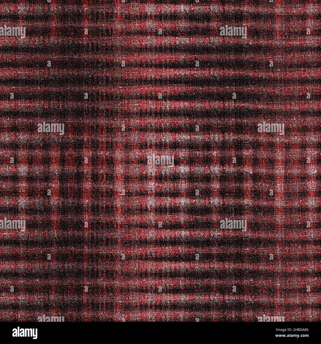 Retro red black buffalo plaid check seamless pattern. Traditional ...