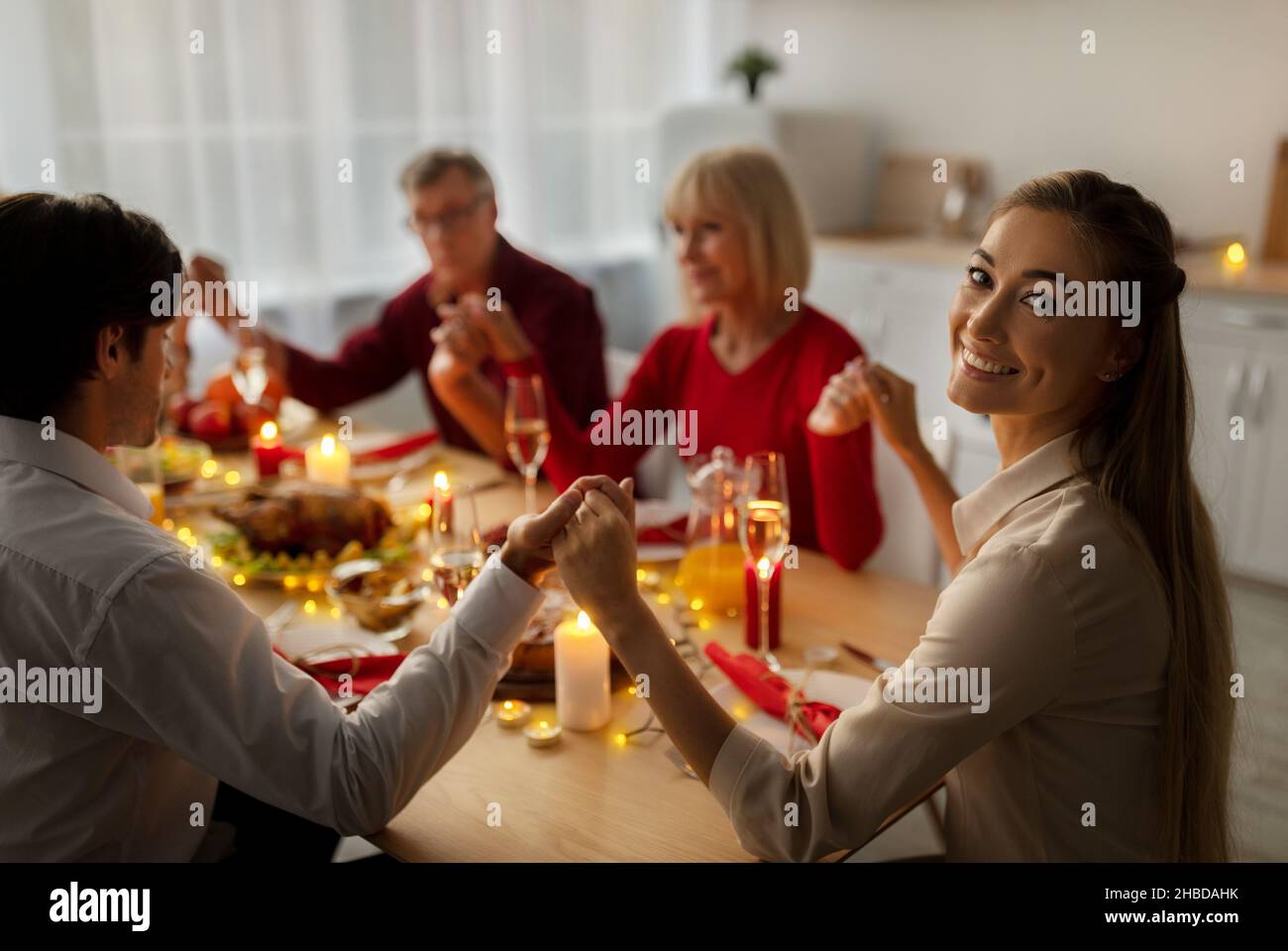 Parents dinner older son hi-res stock photography and images - Alamy