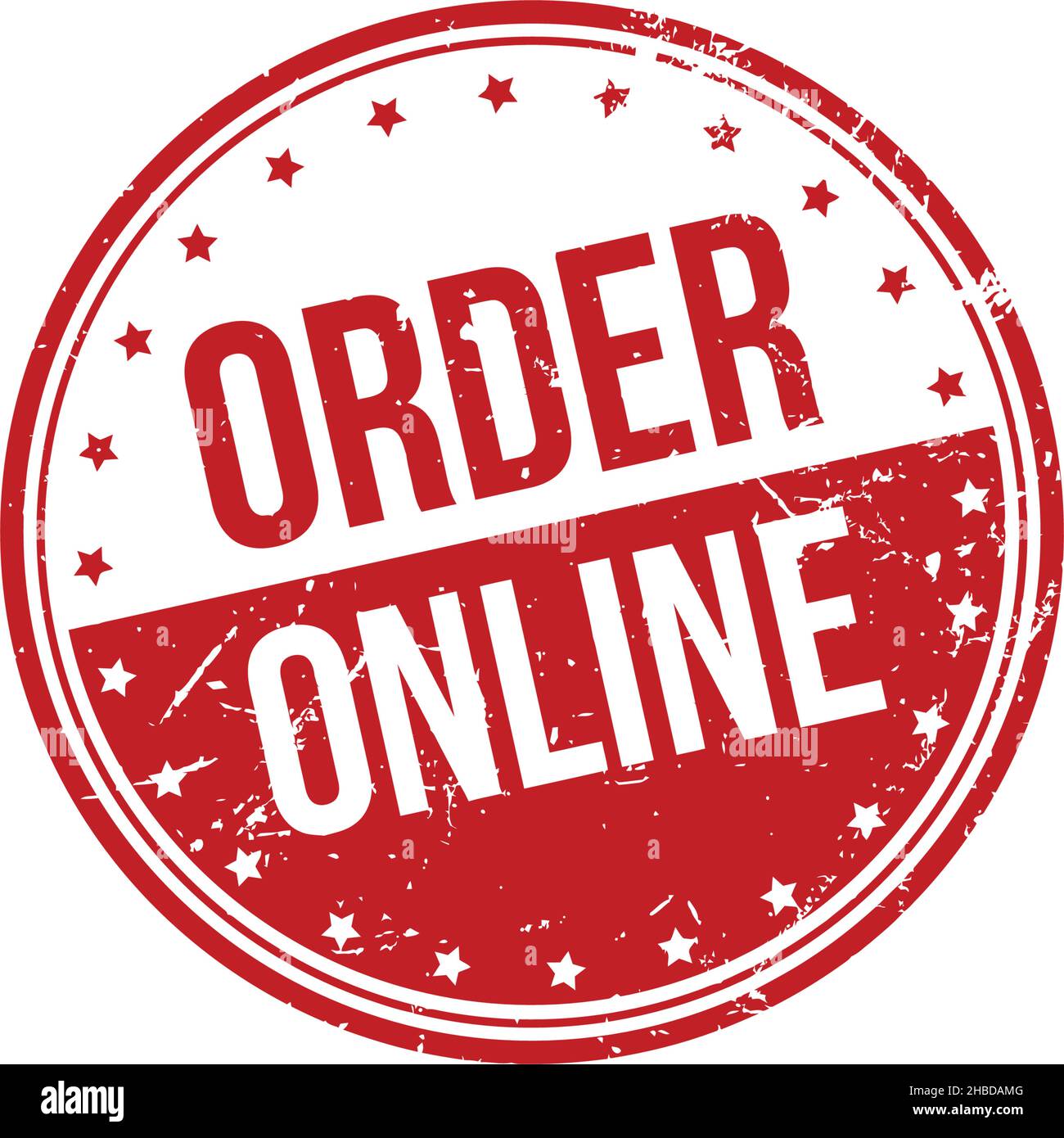 Order Online Rubber Stamp. Red Order Online Rubber Grunge Stamp Seal ...