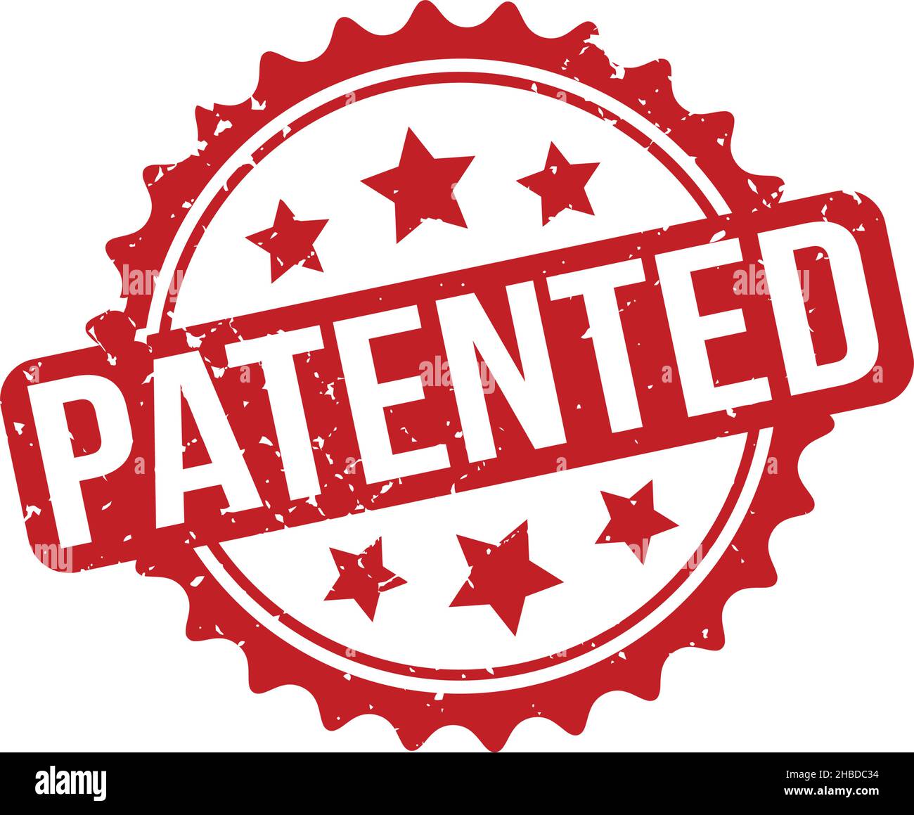 Patented Rubber Stamp. Patented Rubber Grunge Stamp Seal Vector ...