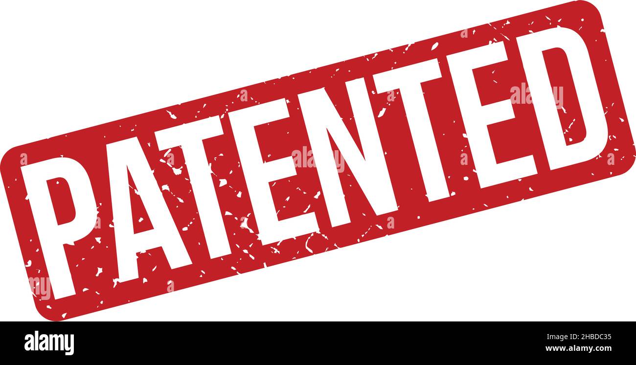 Patented Rubber Stamp. Patented Rubber Grunge Stamp Seal Vector ...