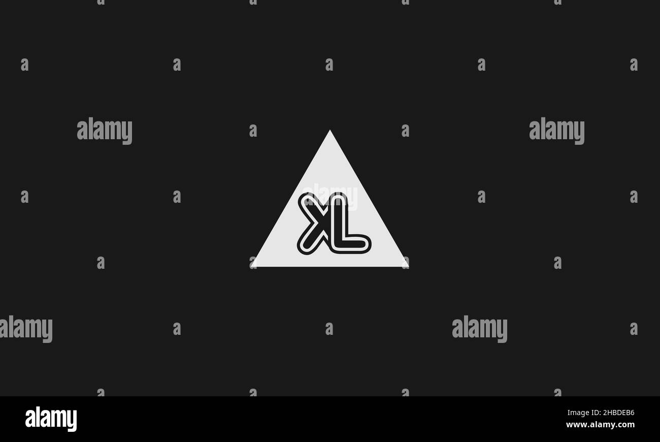 Bold letter XL logo with outline and circle outside, creative design ...