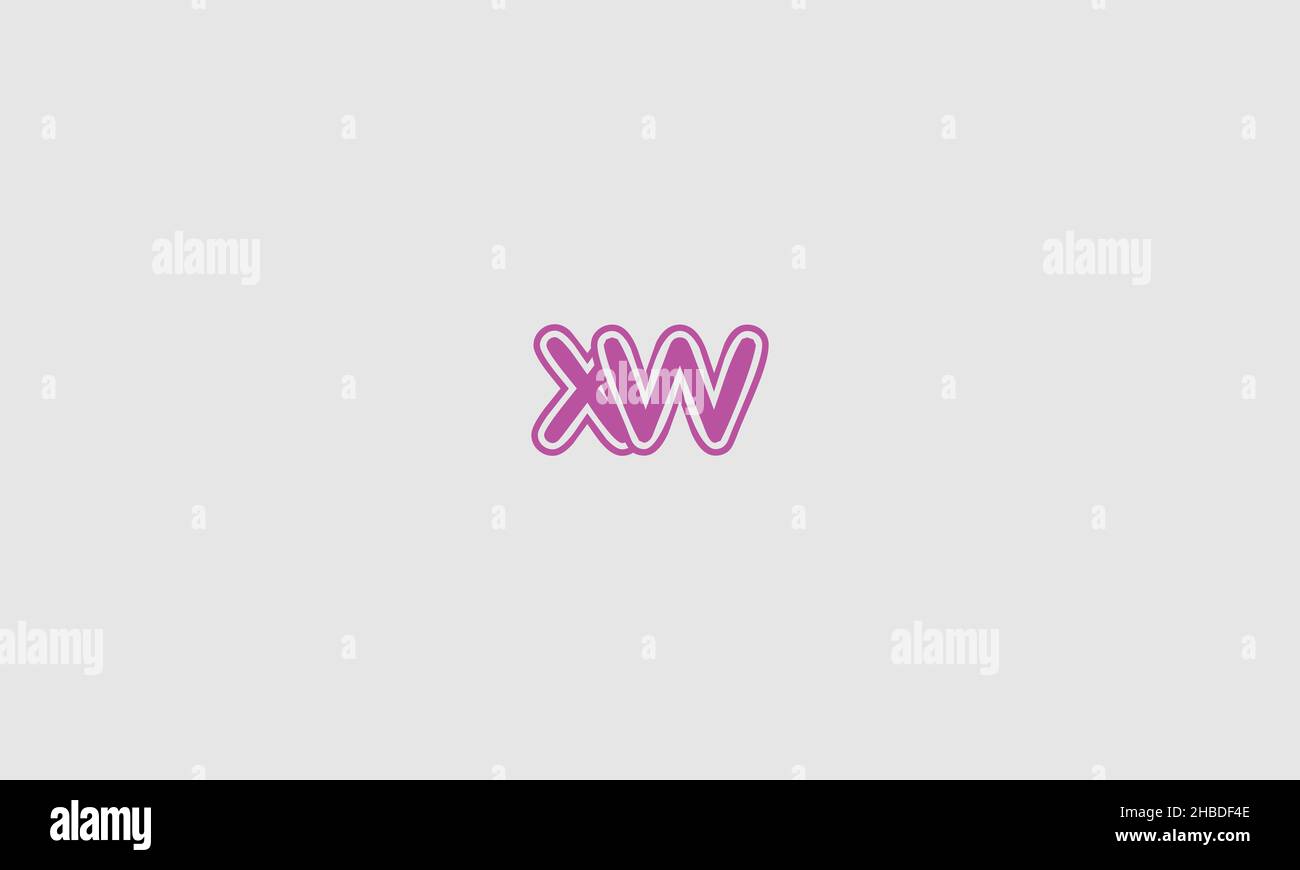 Letter xw vector vectors Stock Vector Images - Alamy