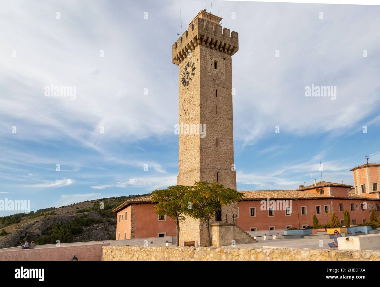 Tower of Mangana, Torre Mangana, on site of Moorish city, Cuenca ...