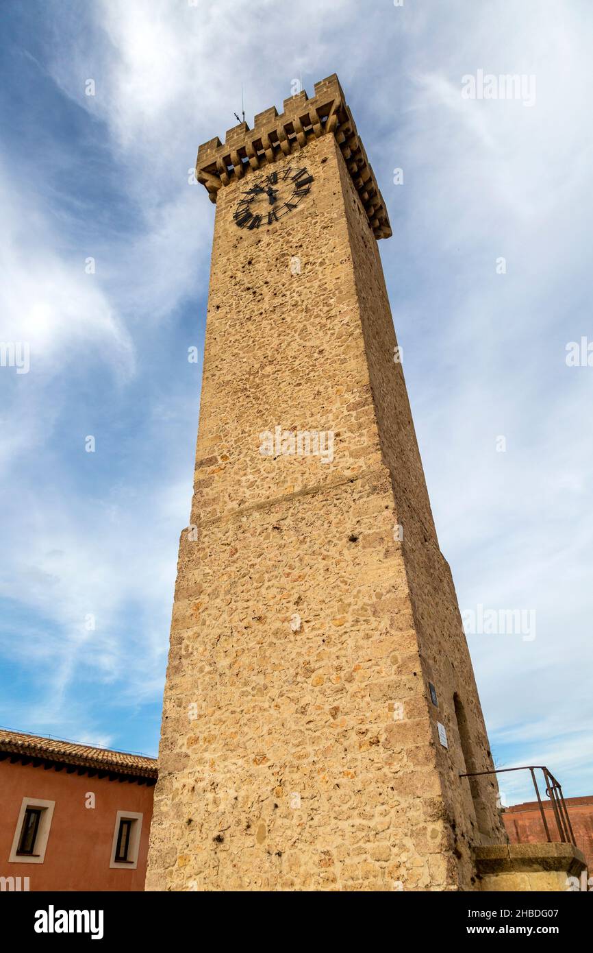 Tower of Mangana, Torre Mangana, on site of Moorish city, Cuenca ...