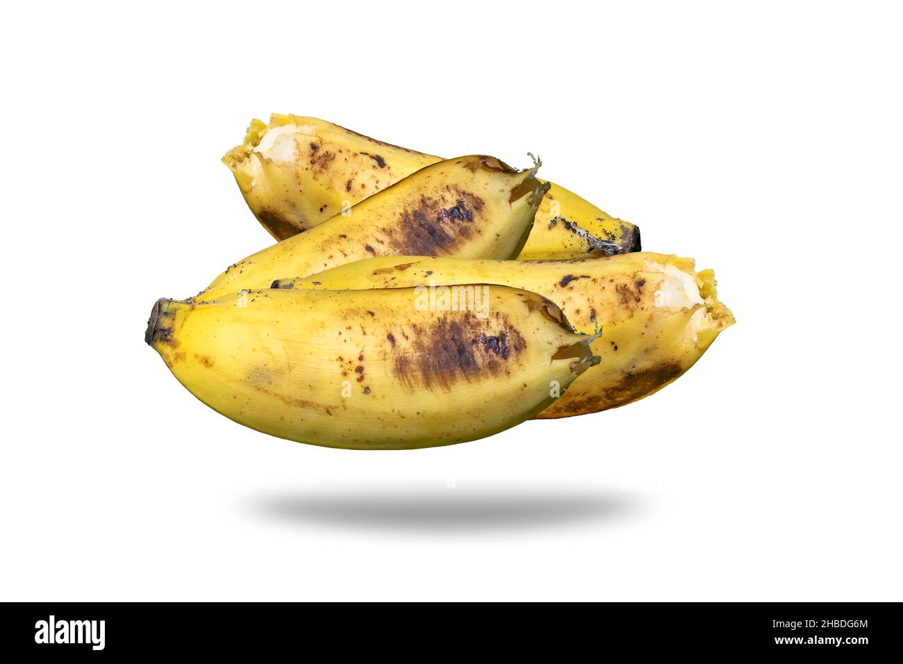 flying bananas. Isolated yellow bananas on a white backgrounds Stock ...