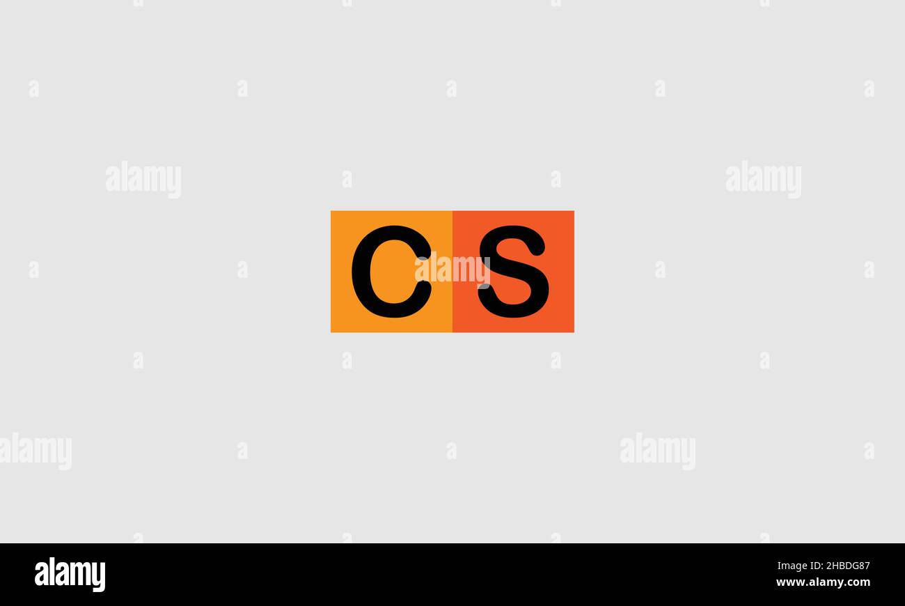 Initial letter CS uppercase modern logo design template elements ...
