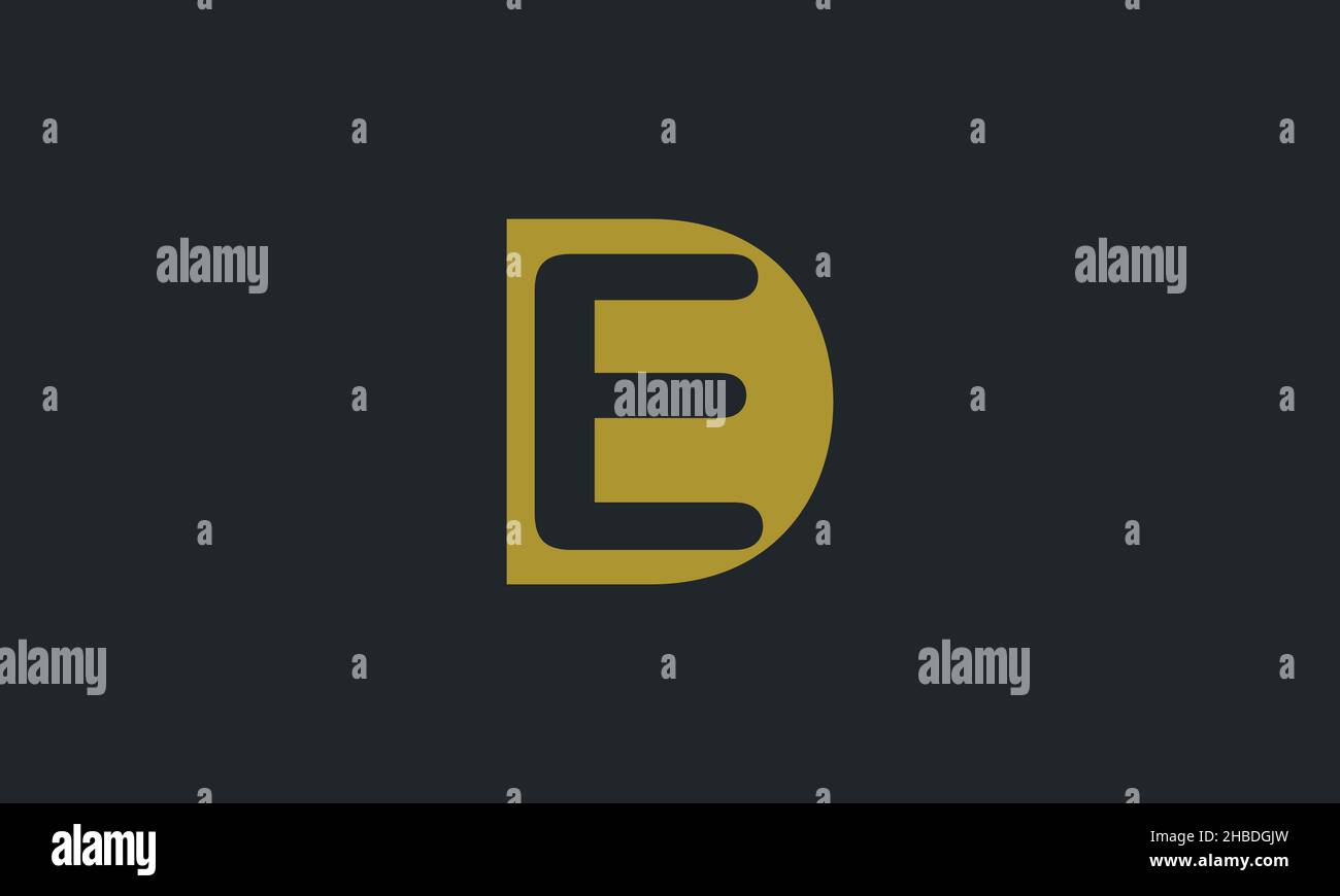 Initial letter DE uppercase modern logo design template elements ...