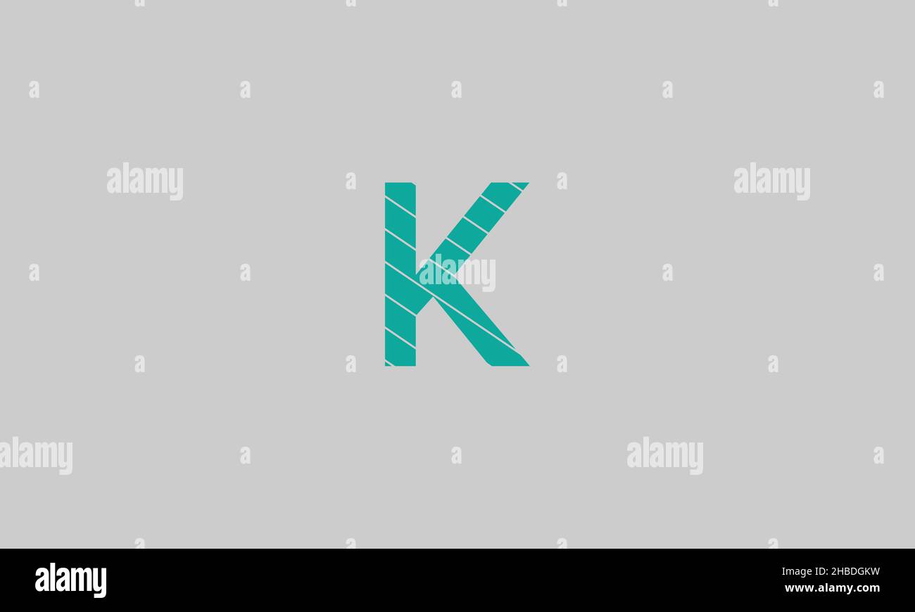 Initial letter K uppercase modern logo design template elements. Vector ...