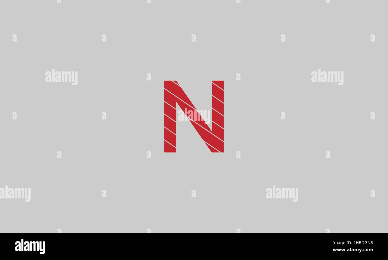 Initial letter N uppercase modern logo design template elements. Vector ...