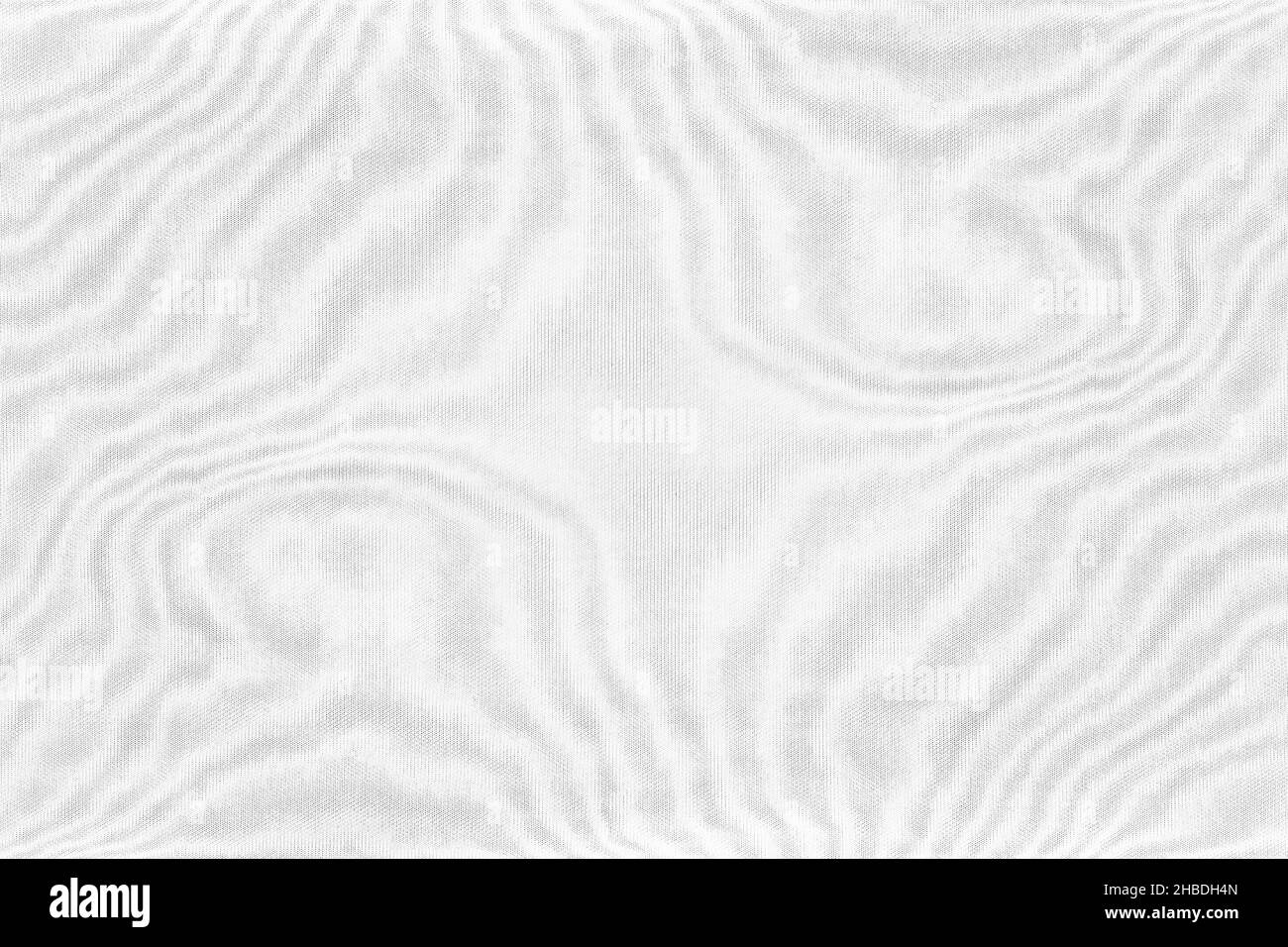 Abstract waves pattern on white color linen fabric for texture ...
