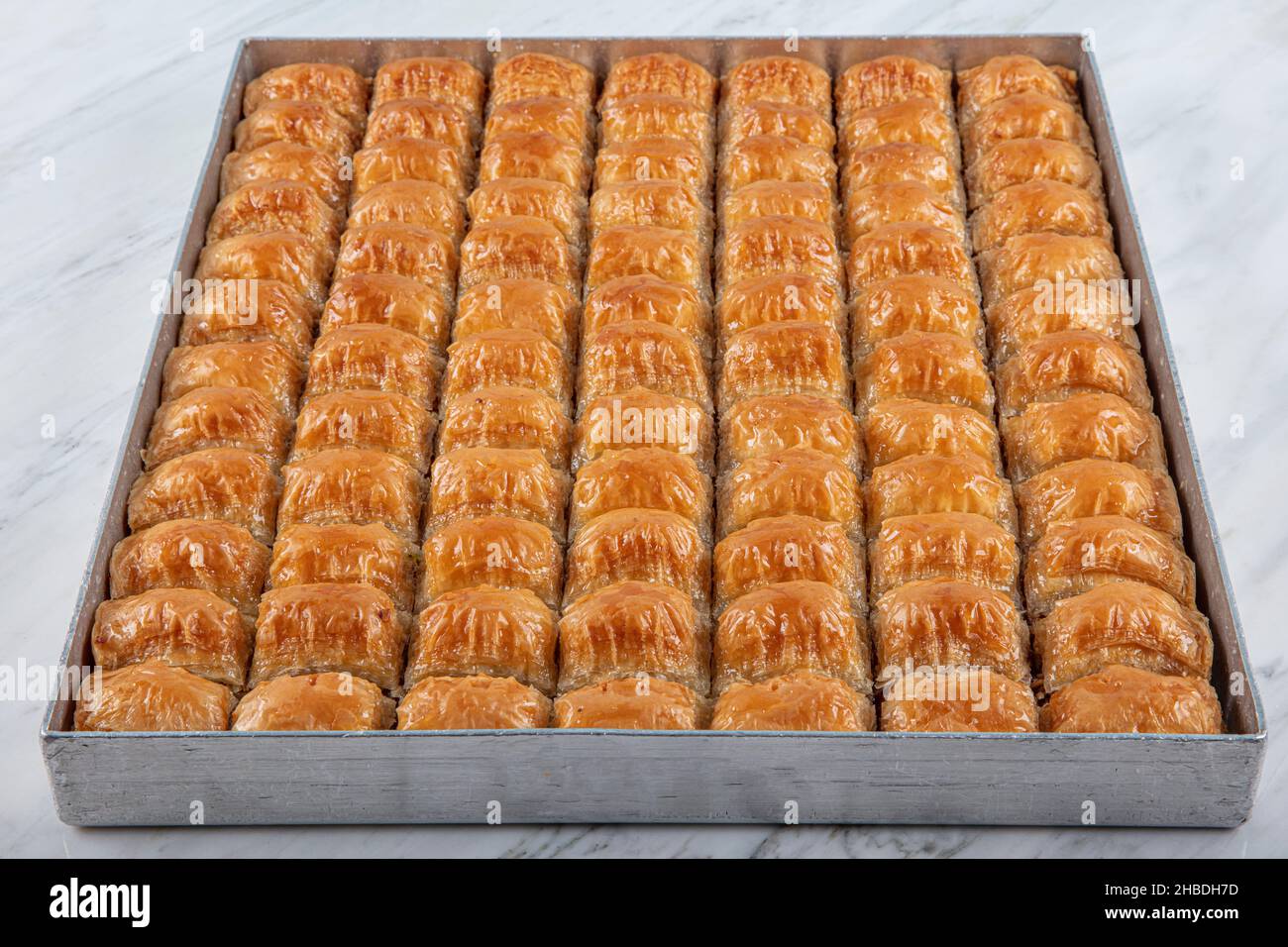 Delicious Turkish pistachio baklava dessert. Traditional turkish ...
