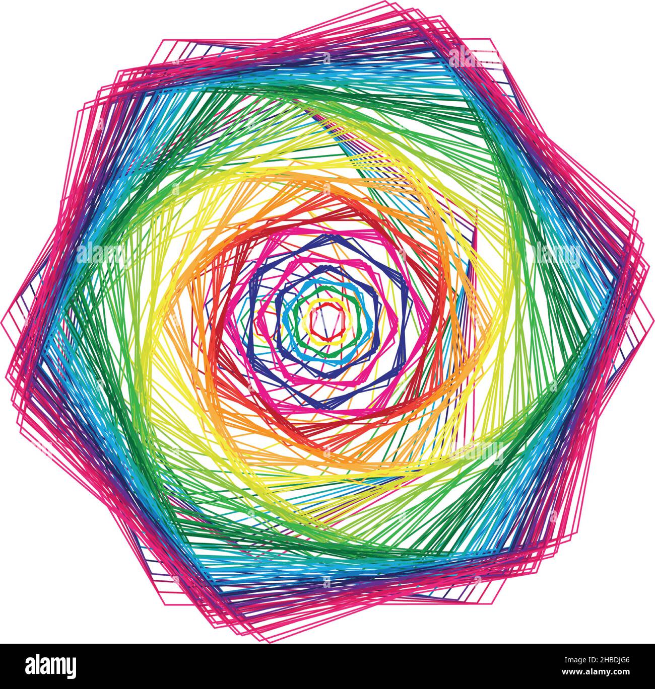 Graphics created as a result of multiple rotation of a geometric figure ...