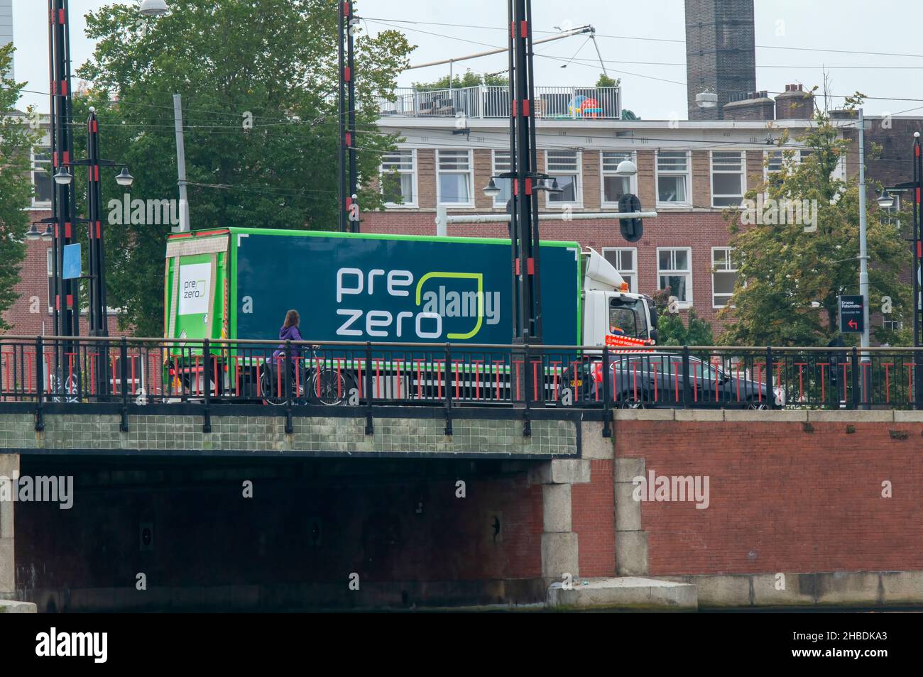 Pre Zero Company Truck At The Berlage Bridge At Amsterdam The ...